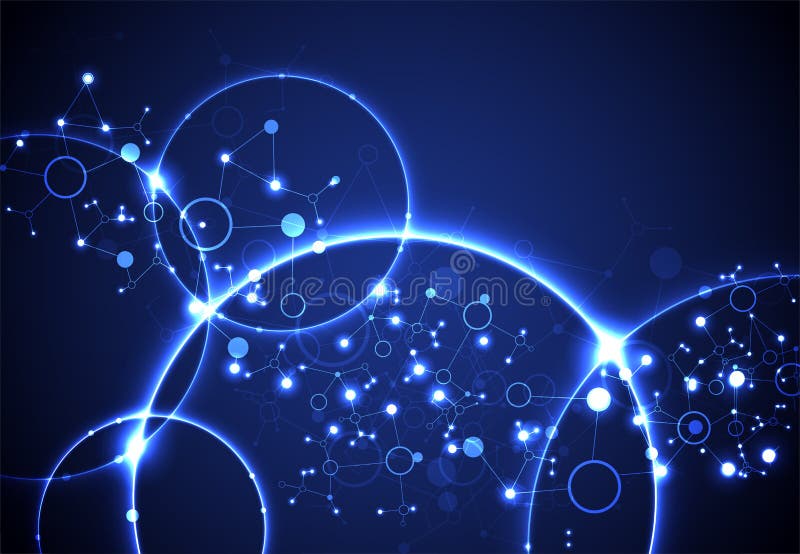 Abstract Geometric Vector Background. Circle Technology or Science ...