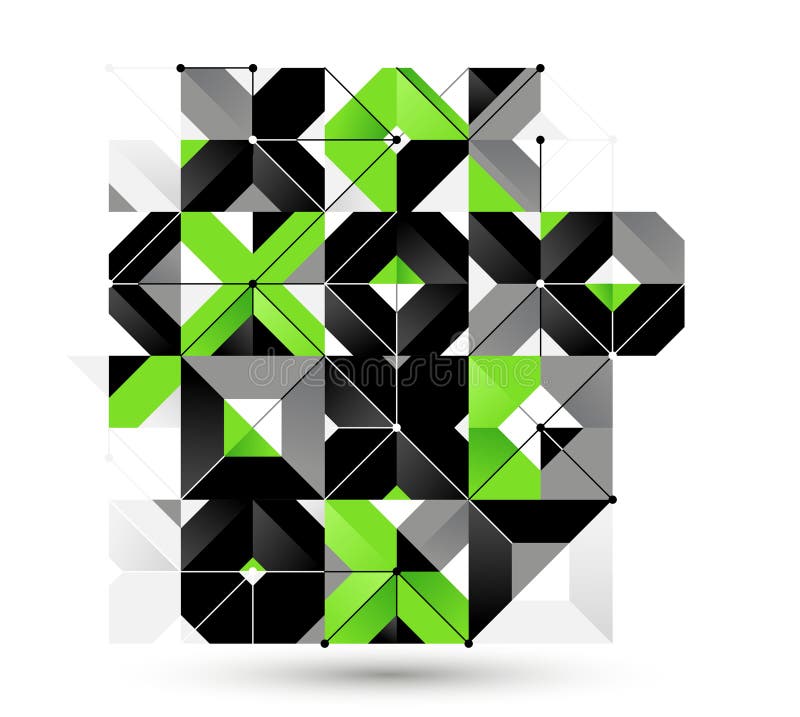Abstract Geometric Vector Background Isolated, Tech Style Engine Looks ...