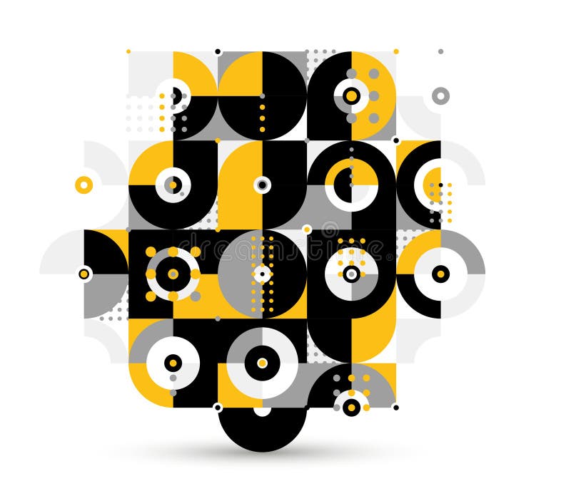 Abstract Geometric Vector Modular Background, Retro 70s Modernism Style ...