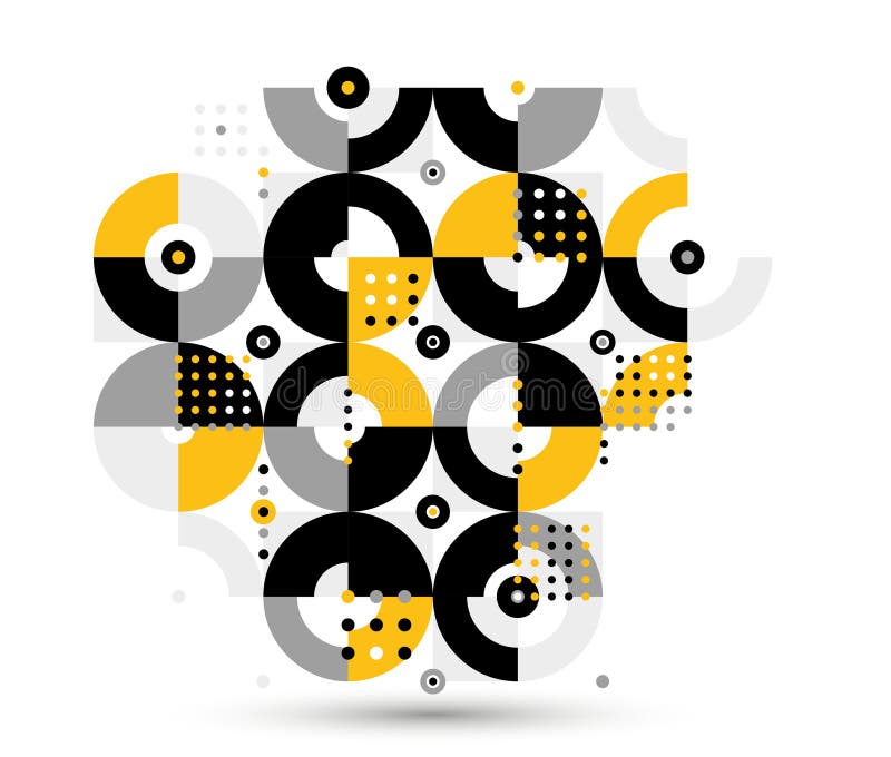 Abstract Geometric Vector Modular Background, Retro 70s Modernism Style ...