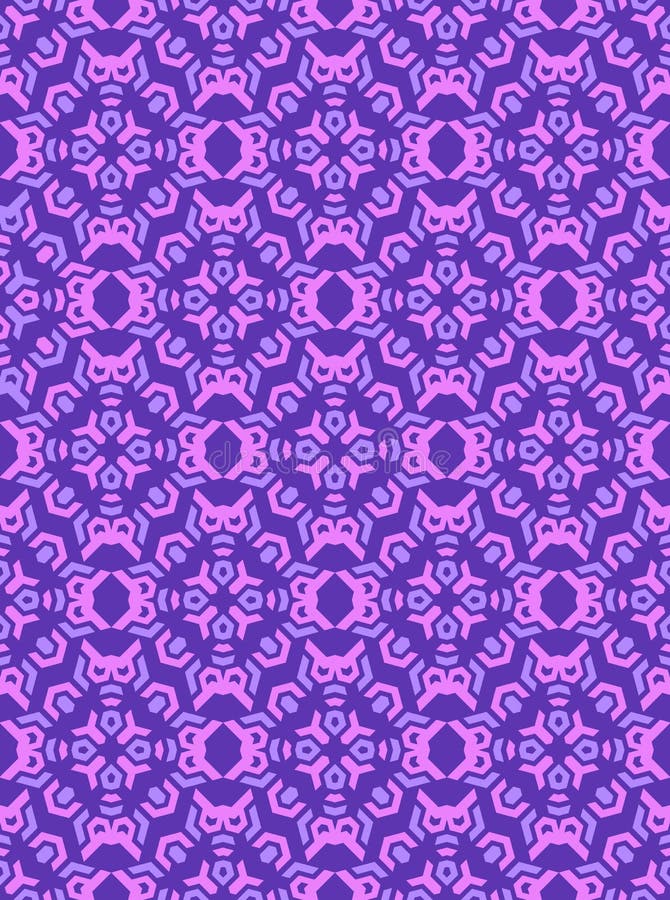 Abstract Geometric Violet Pink Seamless Pattern Stock Vector ...