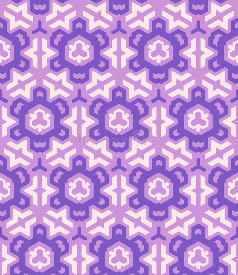 Abstract Geometric Violet Pink Seamless Pattern Stock Vector ...