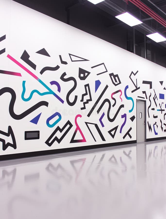 Abstract Geometric Wall Art Design Stock Illustration - Illustration of ...