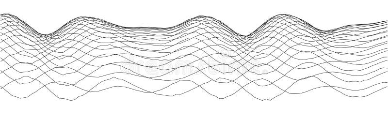 Abstract Geometric Wave Pattern with Curved Lines for Modern Design ...