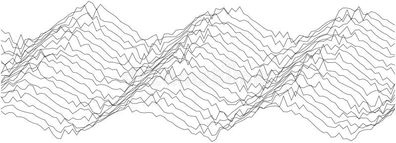 Abstract Geometric Wave Pattern with Dynamic Lines for Artistic ...