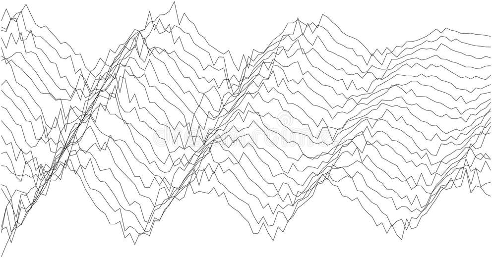 Abstract Geometric Wave Pattern with Intersecting Lines for Modern ...