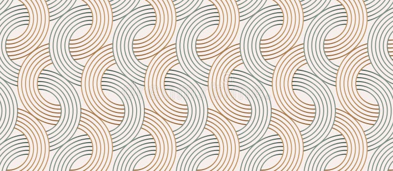 Abstract Geometric Wave Spiral Retro Pattern Background. Traditional Wave Pattern Stock Vector ...