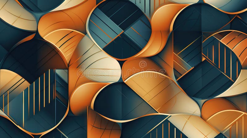 Abstract Geometric Waves in Earth Tones Stock Photo - Image of ...