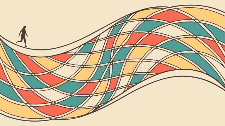 Abstract Geometric Waves, Modern Pattern Design, Vector Design ...