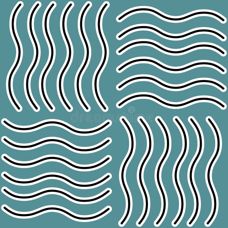 Abstract Geometric Waves Print for Fabrics and Textiles and Packaging ...