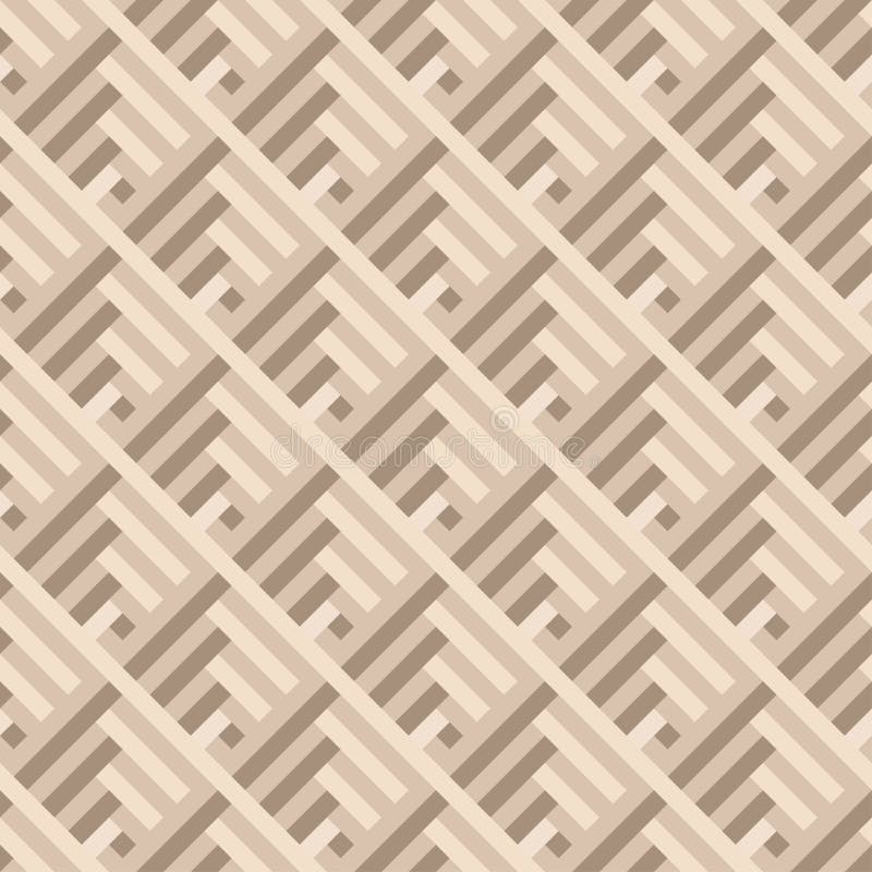 Abstract Geometric Weaving Pattern Seamless Beige Background Vector ...