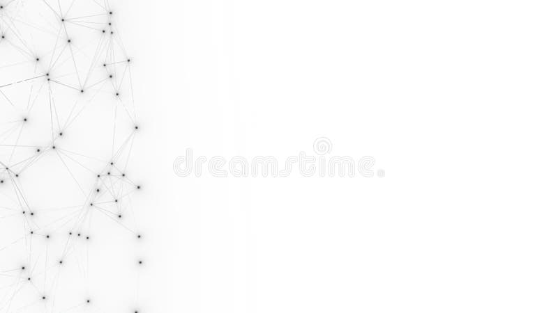 Abstract Geometric White Background. Plexus Mesh Backdrop. Stock ...