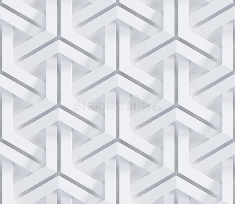 Abstract Geometric White Background. Seamless Pattern Stock ...