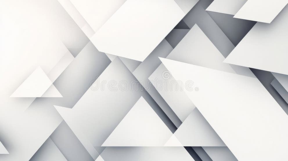 Abstract Geometric White and Gray Triangle Pattern Background Stock Illustration - Illustration ...