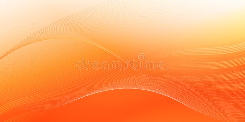 Abstract Geometric White and Orange Color Background with Modern Wavy ...