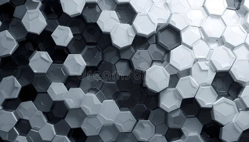 Abstract Geometric Widescreen Hexagonal Background with White Hexagons ...