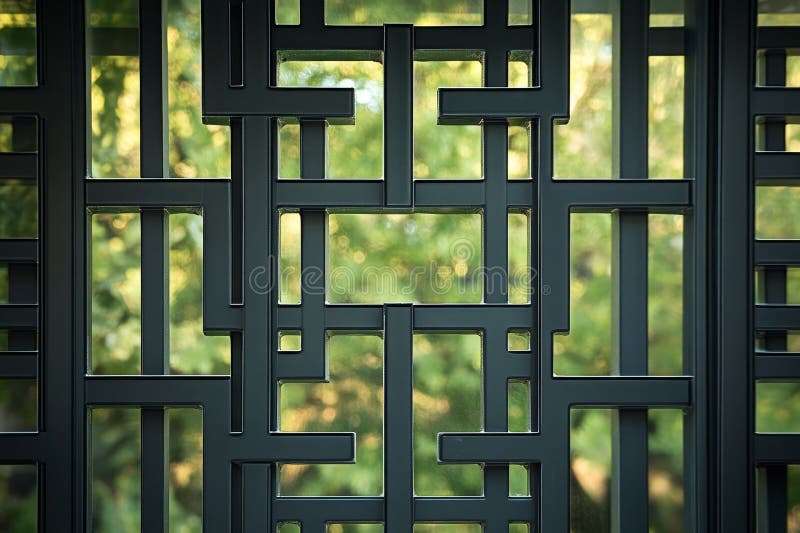 Abstract Geometric Window Design Stock Illustration - Illustration of ...