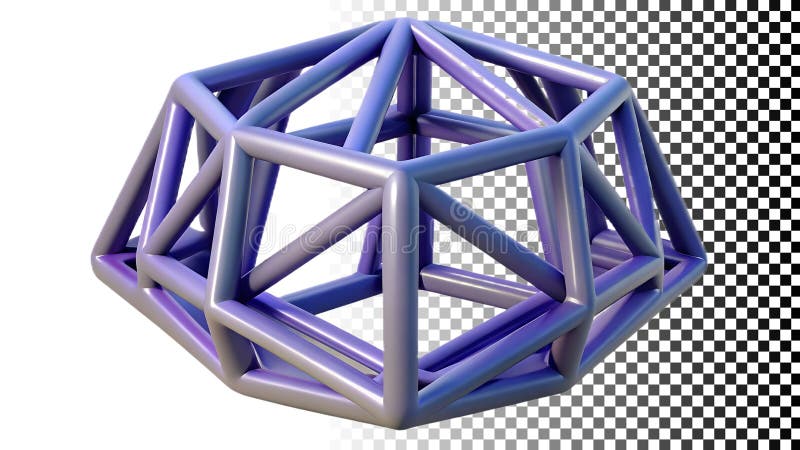 Abstract Geometric Wireframe Sphere Complex Structural Design Element ...