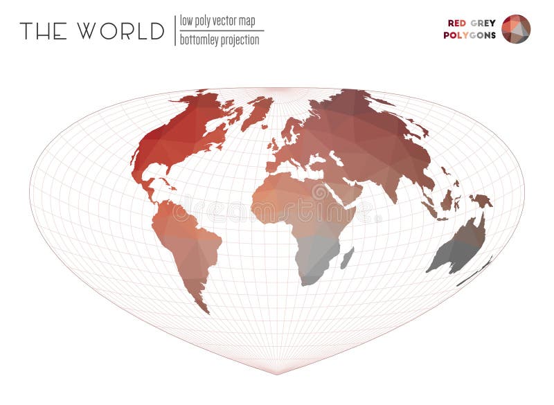 Geometric world map. stock vector. Illustration of graphic - 172882666