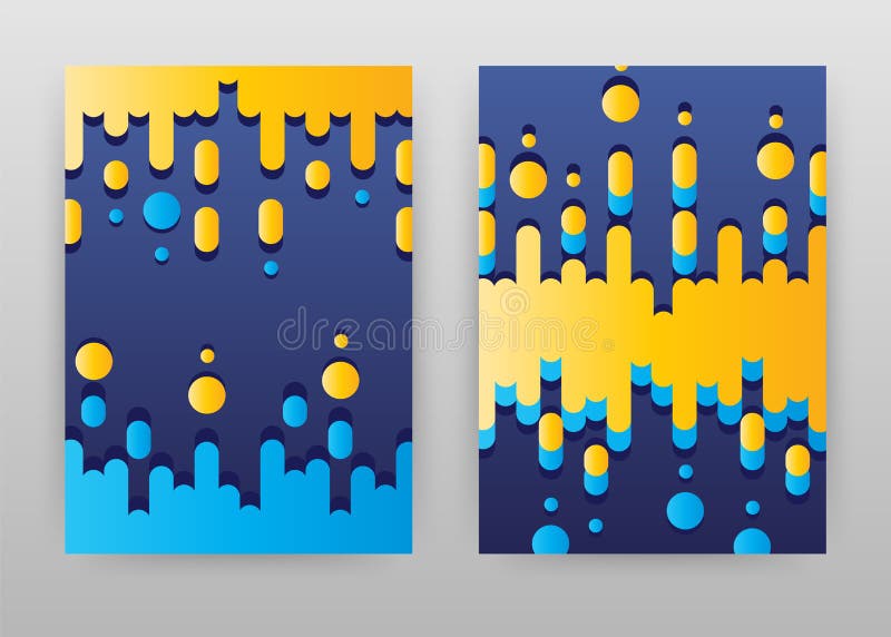 Abstract Geometric Yellow and Blue Poster Design Template Stock Vector ...