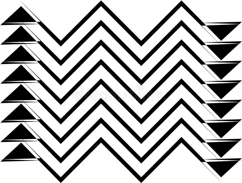 Abstract Geometric Zig Zag Black White Backgroud Vector Stock Vector ...