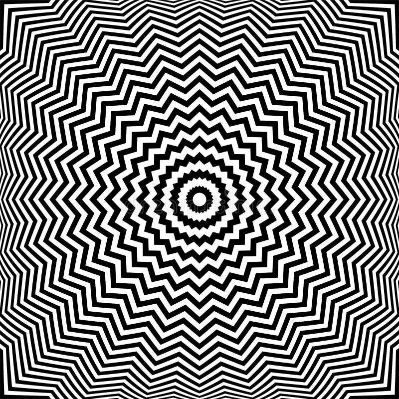 Abstract Geometric Zig Zag Lines Op Art Pattern. 3D Effect Stock Vector ...