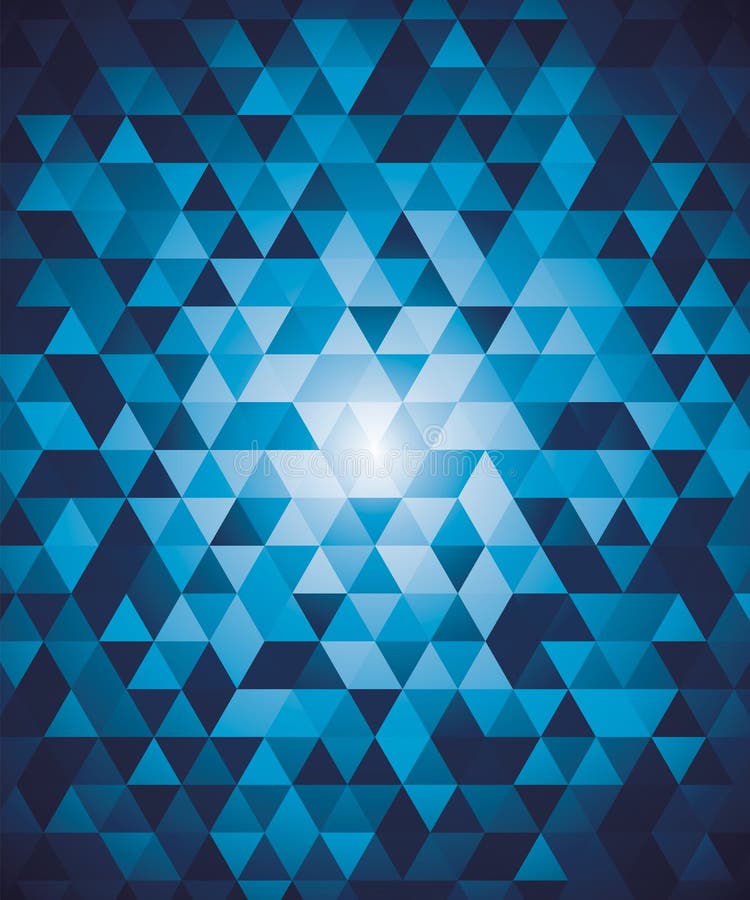 Abstract Geometrical Background with Blue Triangles Stock Vector ...