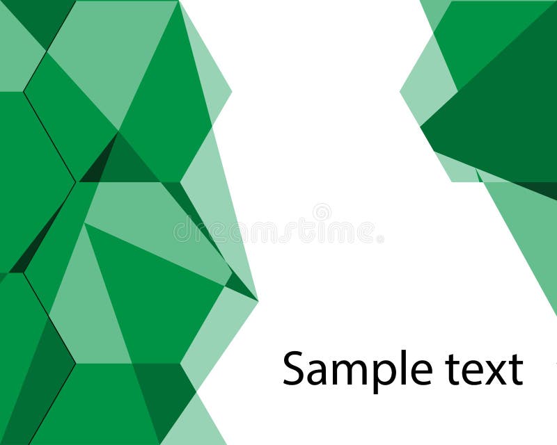 Abstract Geometrical Background with Green Polygons Stock Illustration ...