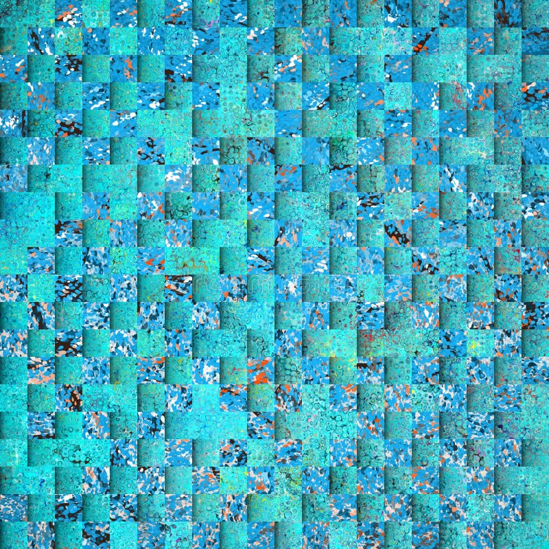 Abstract Geometrical Background. Pattern with Textured Squares Shapes ...