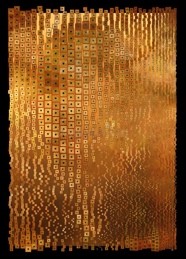 Abstract Geometrical Background. Tile Art. Gold Theme Stock Photo ...