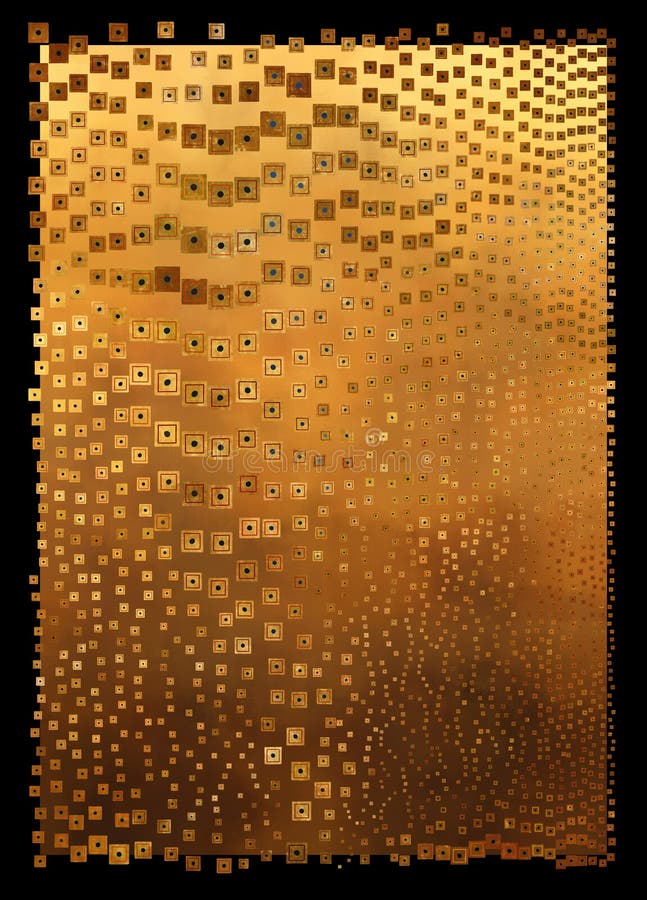 Abstract Geometrical Background. Tile Art. Gold Theme Stock Image ...