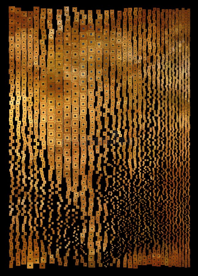 Abstract Geometrical Background. Tile Art. Gold Theme Stock Image ...