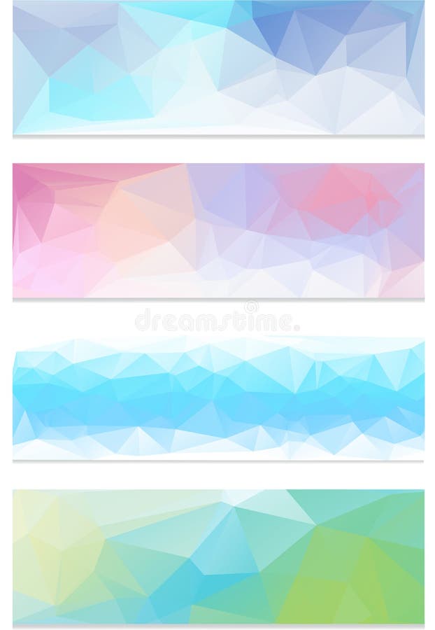 Banner Set with Geometric Forms Stock Vector - Illustration of magic ...