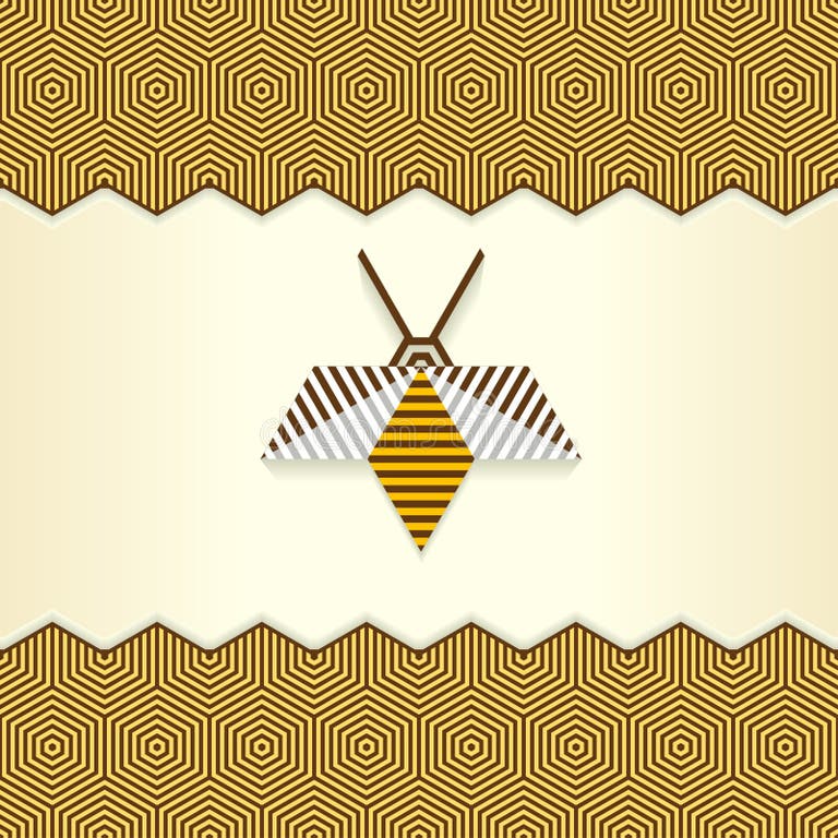 Abstract Geometrical Bee stock vector. Illustration of copy - 31514155
