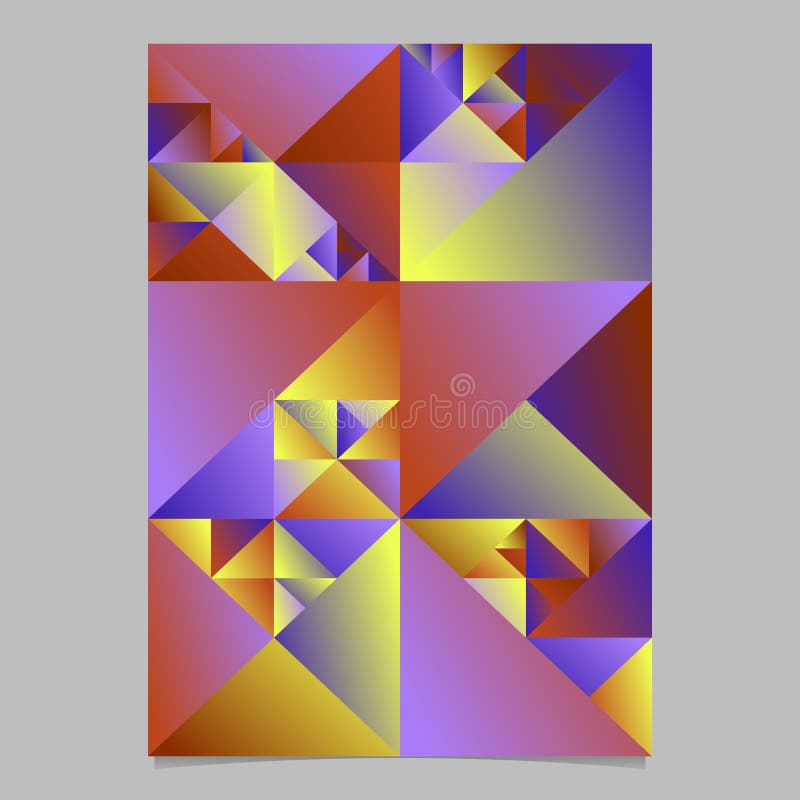 Abstract Geometrical Colorful Triangle Page Template Design Stock ...