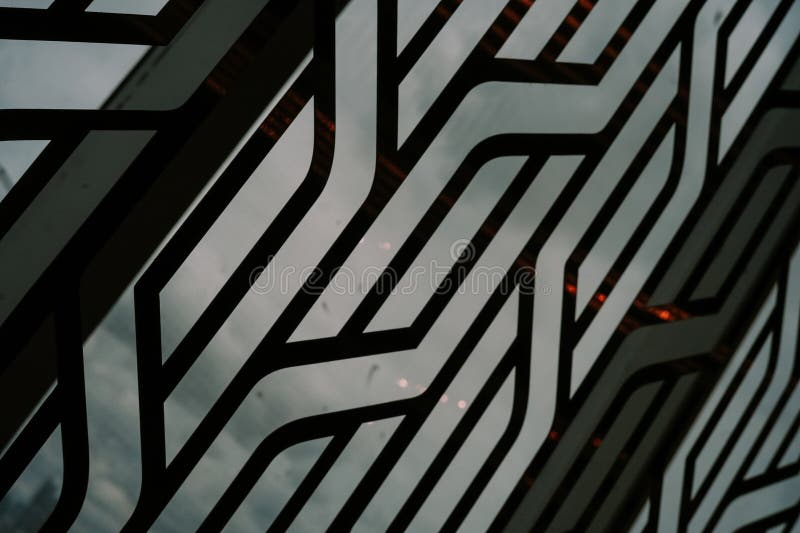 Abstract Geometrical Design Pattern of Decorative Metal Grille Element ...