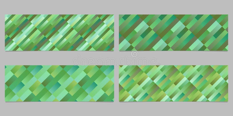 Abstract Geometrical Diagonal Stripe Pattern Banner Template Set Stock Vector Illustration Of