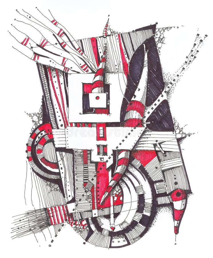 Abstract Geometrical Drawing Stock Illustration - Illustration of ...