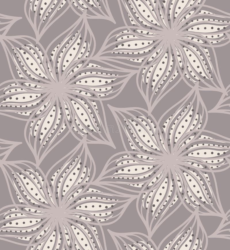 Abstract Geometrical Heather Flower with Pointy Pedals with Dots Stock ...