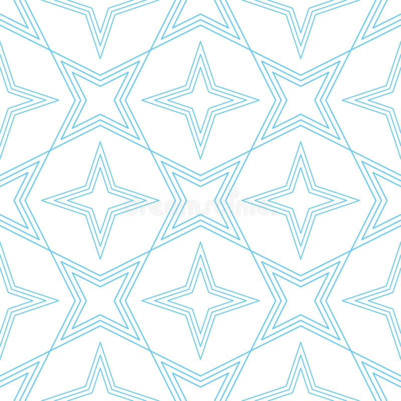 Abstract Geometrical Pattern with Stars Stock Vector - Illustration of ...