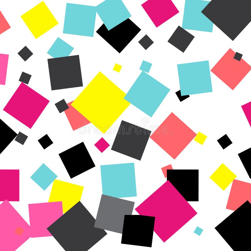 Abstract Geometrical Squares Pattern on White Stock Vector ...