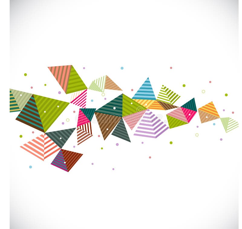Abstract Geometrical Strip with Creative Line and Triangle Graphic ...