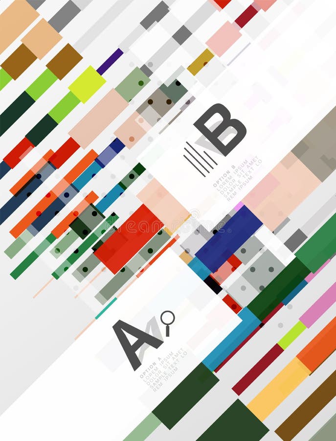 Abstract Geometrical Texture with Infographic Options Stock ...