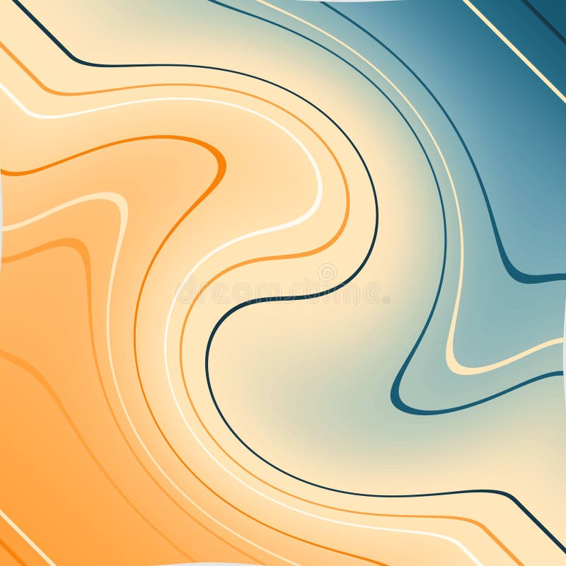 Abstract Geometry Background. Gradient Painted Curved Lines Stock ...