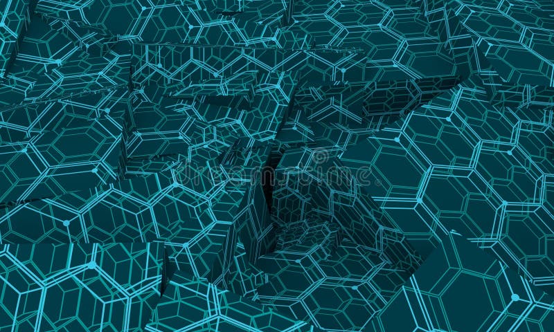 Abstract Geometry Background with Three-dimensional Solid Figures ...