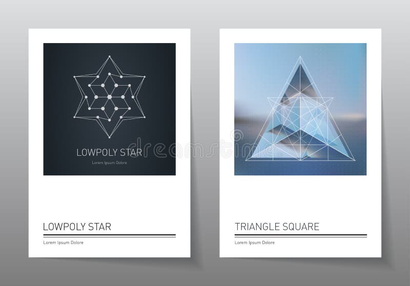 Abstract Geometry Backgrounds Set. A4 Format, Vector Templates Stock ...