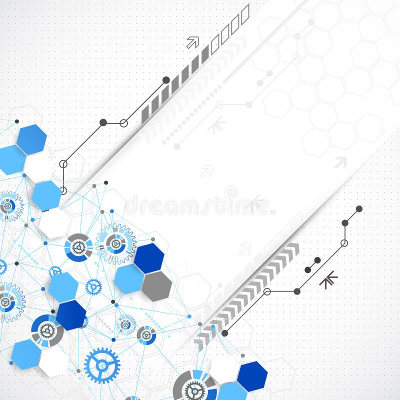Abstract Geometry Blue Color Technology Background. Stock Vector ...