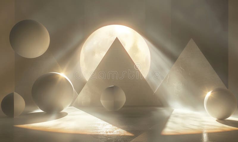 Abstract Geometry Composition, Abstract Background Stock Illustration ...