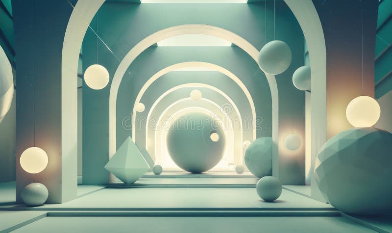 Abstract Geometry Composition, Abstract Background Stock Illustration ...