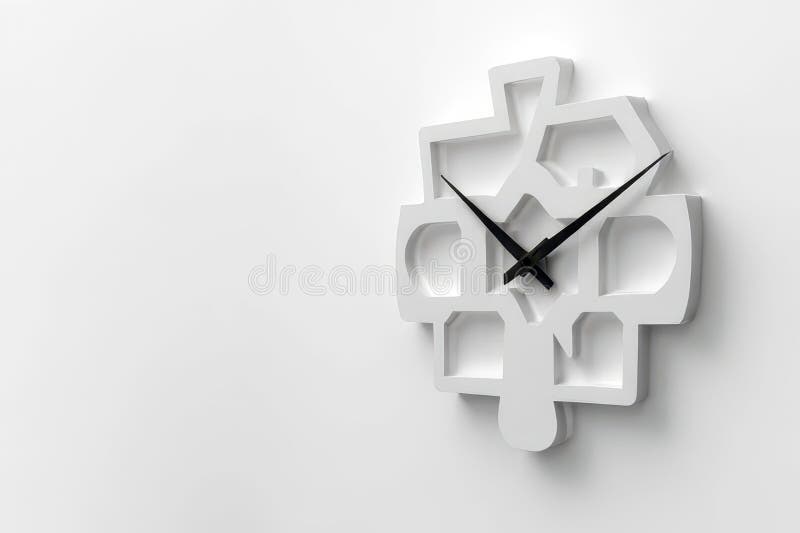 Abstract Geometry 3D Printed Wall Clock Stock Illustration ...